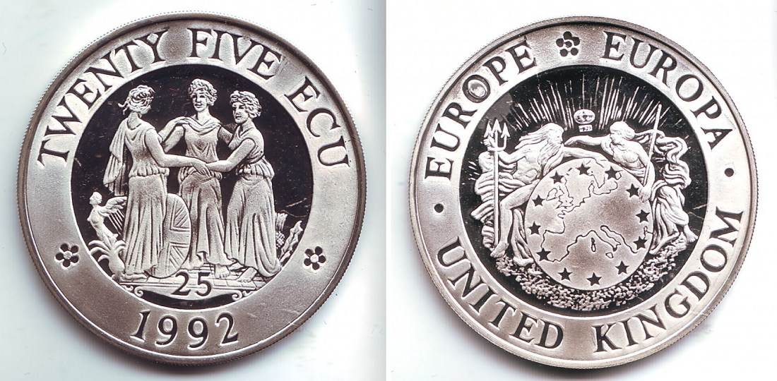 United Kingdom 25 Ecu 1992 Europa Proof | MA-Shops