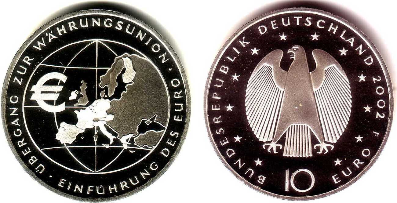 Deutschland 10 Euro 2002 F EURO Einf hrung Proof In Kapsel MA Shops Deutschland 10 Euro 2002 F EURO Einf hrung Proof In Kapsel MA Shops
