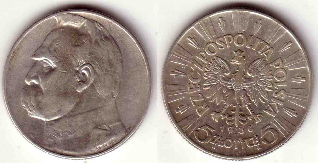 5 Zlotych 1936 2. Republik in Polen (1918 - 1939) VF | MA-Shops