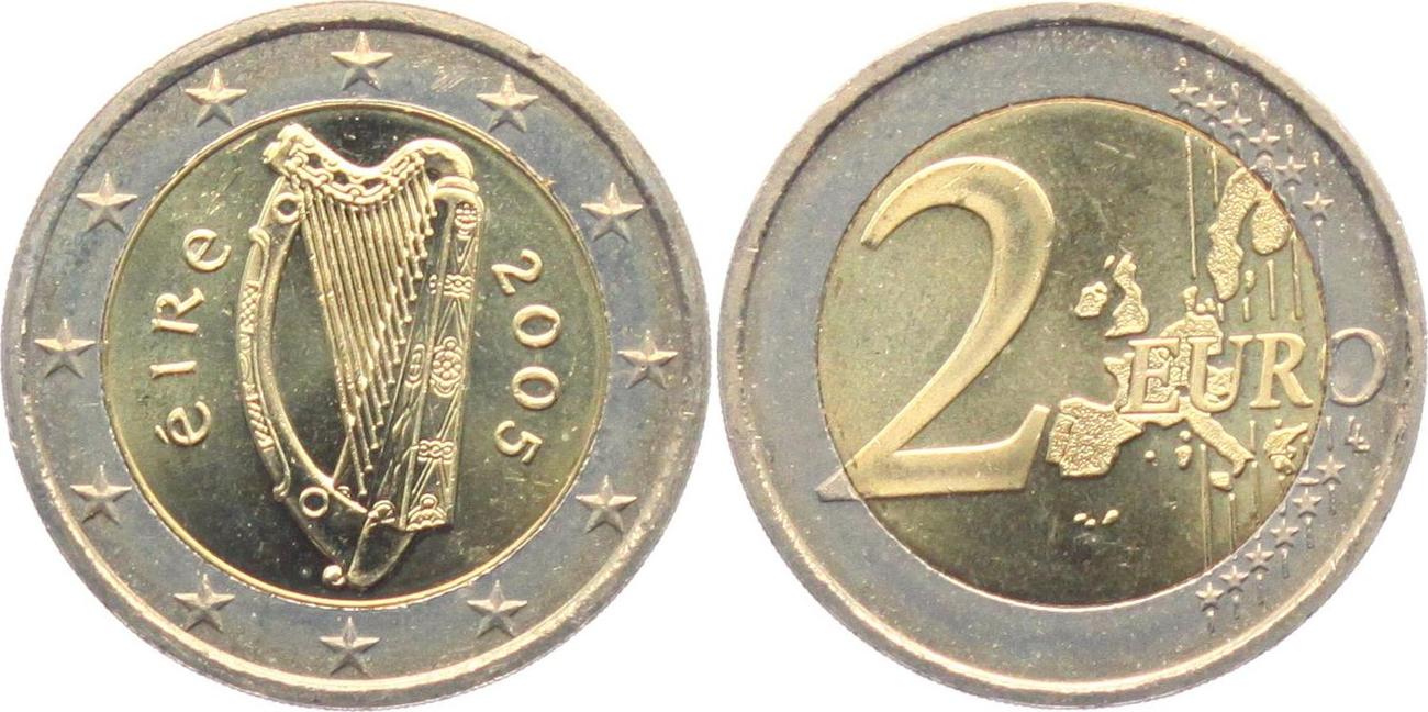 Irland 2 Euro 2005 Harfe UNC MA Shops Irland 2 Euro 2005 Harfe UNC MA Shops