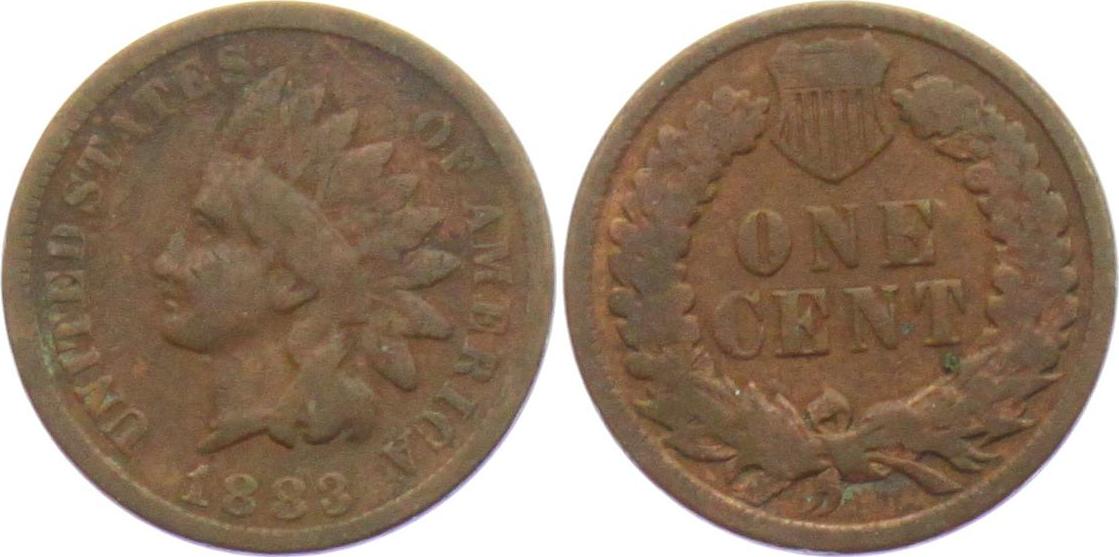 USA 1 Cent 1883 Indian Head (1859 - 1909) VF | MA-Shops