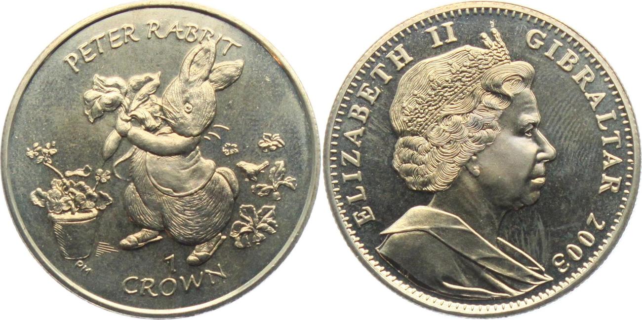 Gibraltar 1 Crown 2003 Peter Rabbit - Hase unc. | MA-Shops