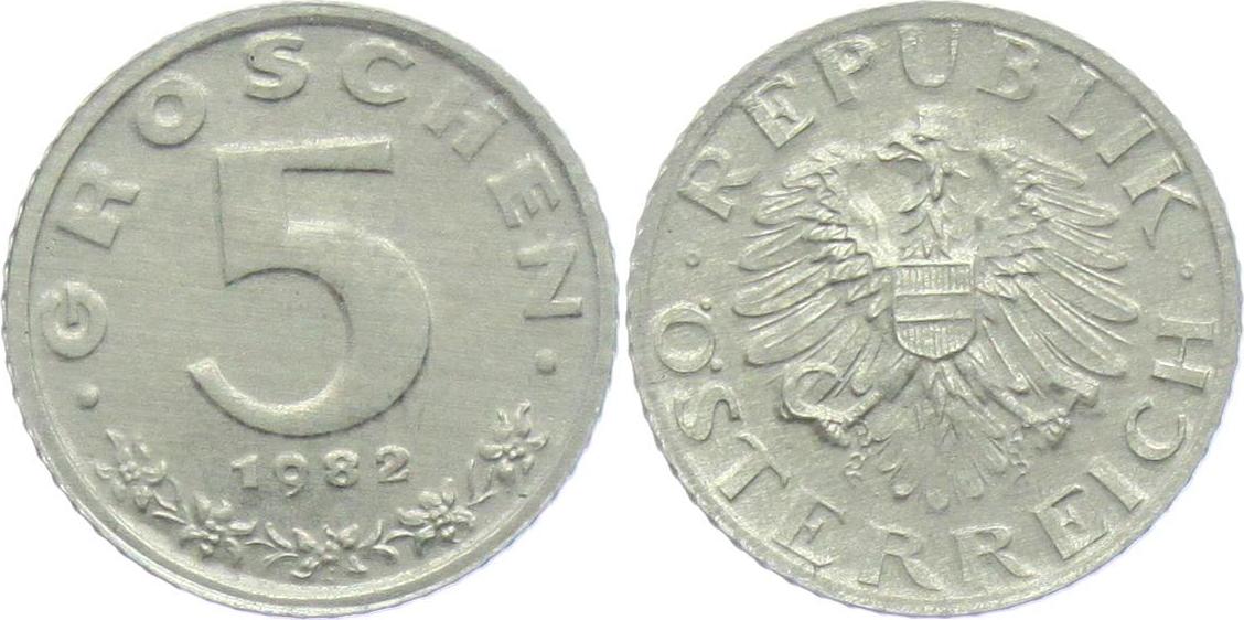 Österreich 5 Groschen 1982 Proof | MA-Shops