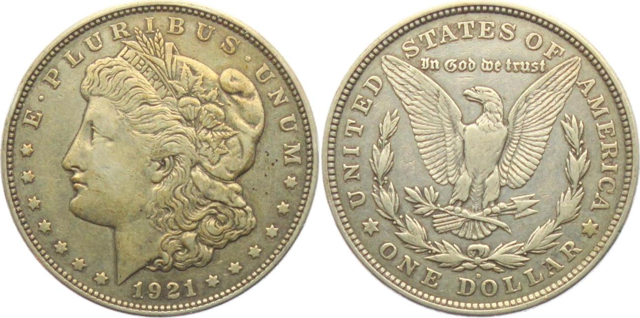 USA 1 Dollar 1921 D Morgan VF+ | MA-Shops