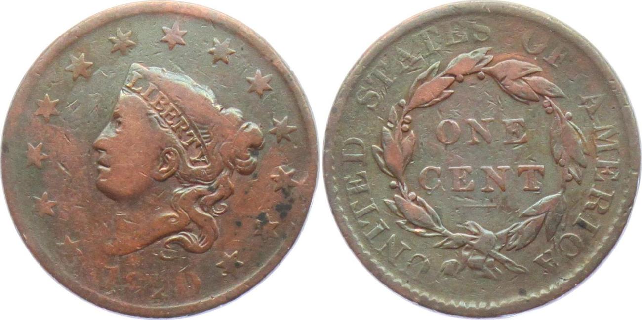 USA 1820 1 Cent - Coronet Head (1816 - 1839) s | MA-Shops