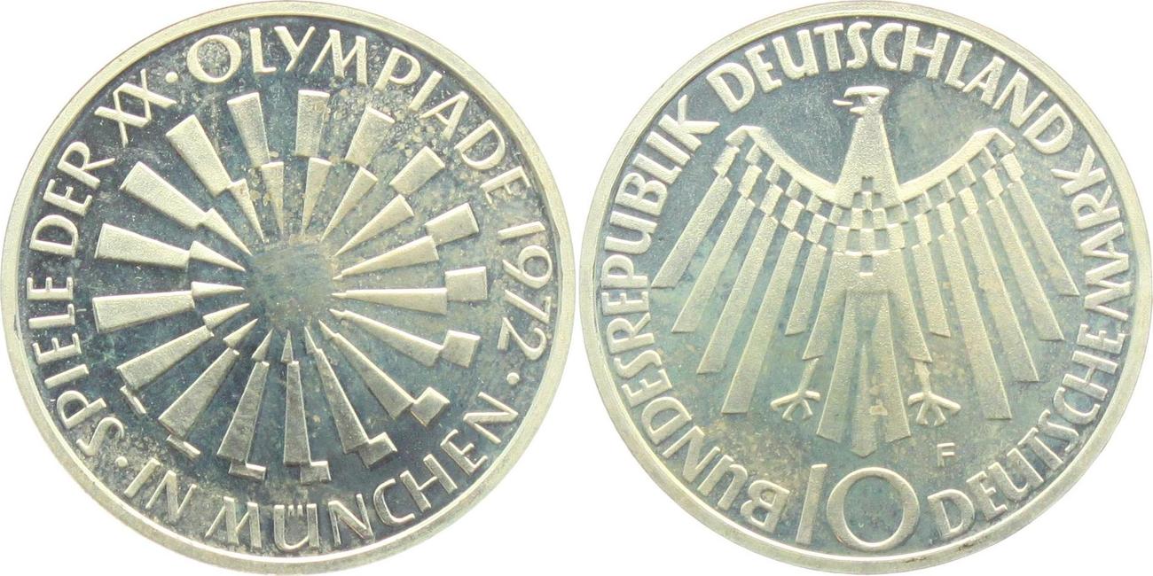 Deutschland 10 Mark 1972 F Olympische Spiele München 1972 - Spirale In ...