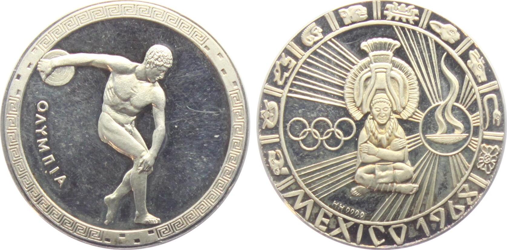 Silbermedaille Olympische Spiele 1968 in Mexico - Diskuswerfer EF | MA ...