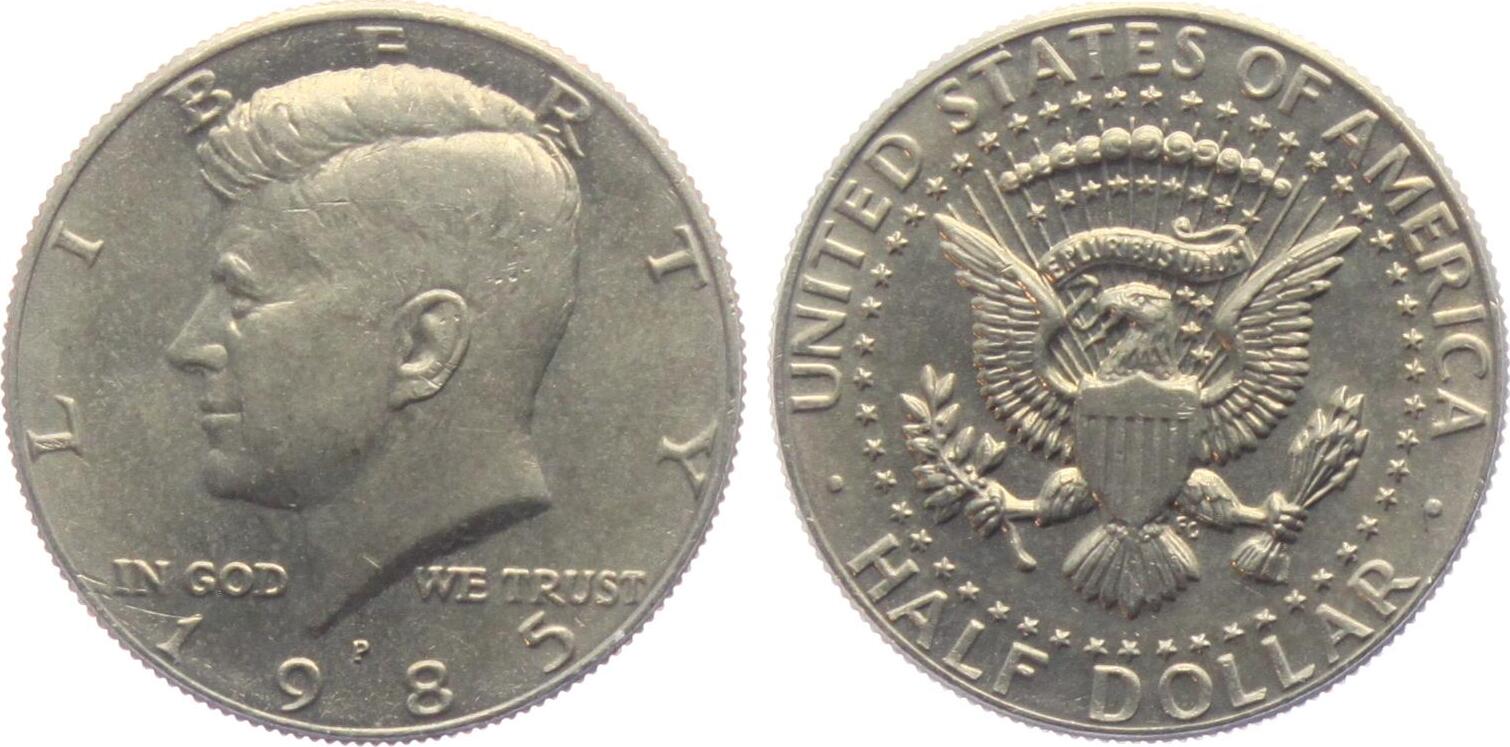 USA 1985 P 1/2 Dollar - John F. Kennedy unc. | MA-Shops