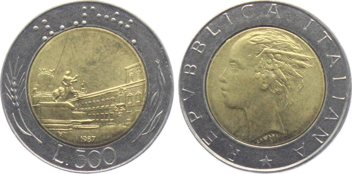 Italien 500 Lire 1987 R Rom unc. | MA-Shops
