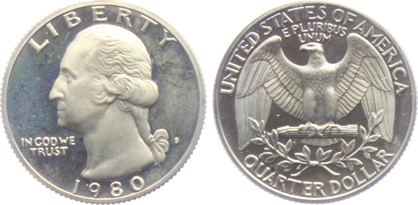 USA 1/4 Dollar - Quarter 1980 S Quarter - Washington Proof | MA-Shops