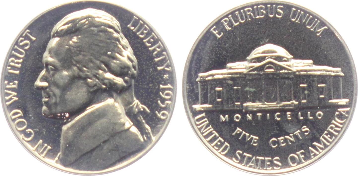USA 5 Cents 1959 Jefferson Monticello Proof MA Shops usa-5-cents-1959-jefferson-monticello-proof-ma-shops