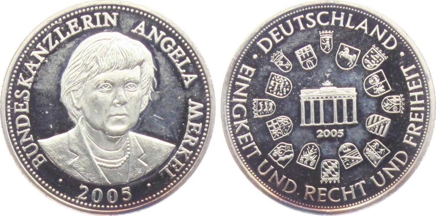 Deutschland - BRD Medaille 2005 Bundeskanzlerin Angela Merkel Proof ...
