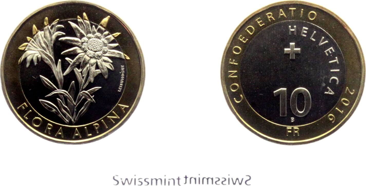 Schweiz 10 Franken 2016 Edelweiss BU in BliBUer | MA-Shops