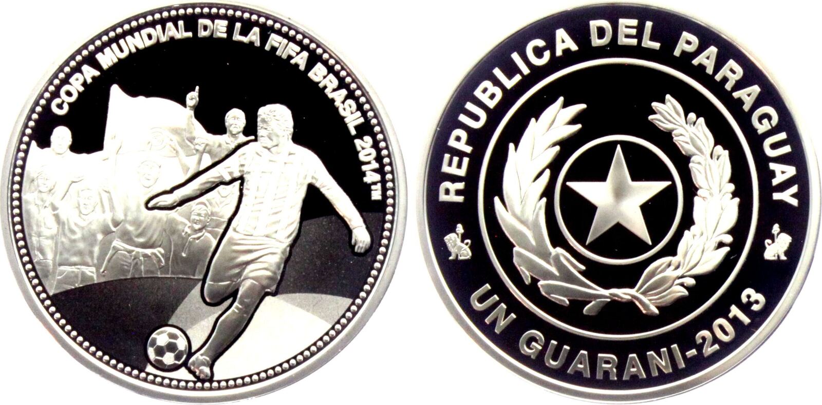 Paraguay 1 Guarani 2013 Fußball-WM 2014 in Brasilien - Spieler mit Fans ...