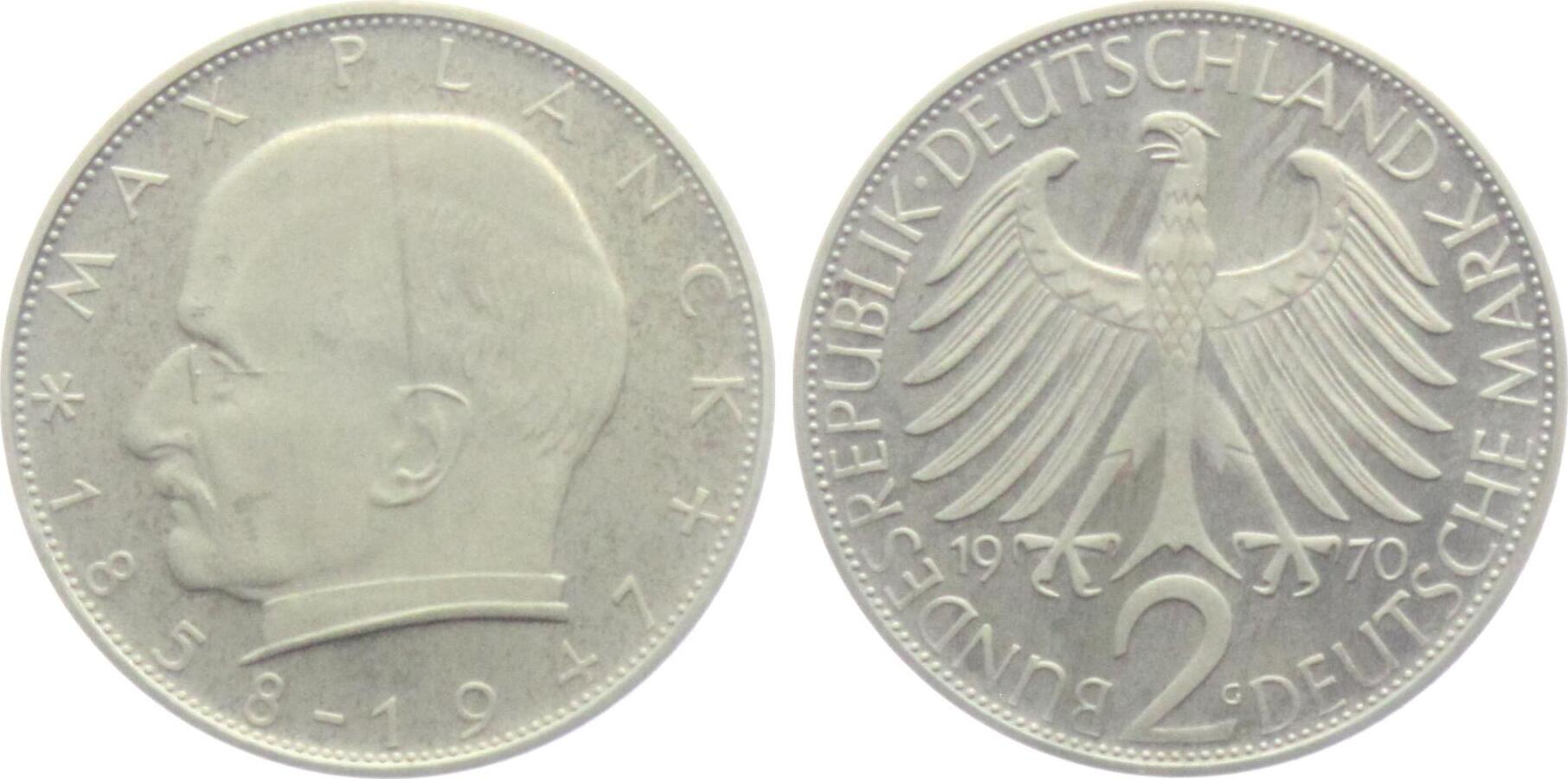 Deutschland - BRD 2 Mark 1970 G Max Planck Proof | MA-Shops