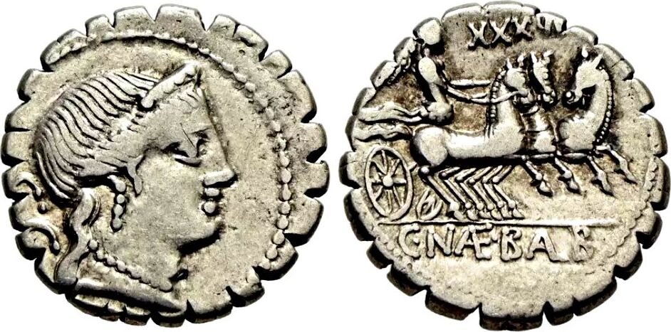 Römische Republik Denar (Serratus) 79 v.Chr. C. Naevius Balbus (79) VF+ ...