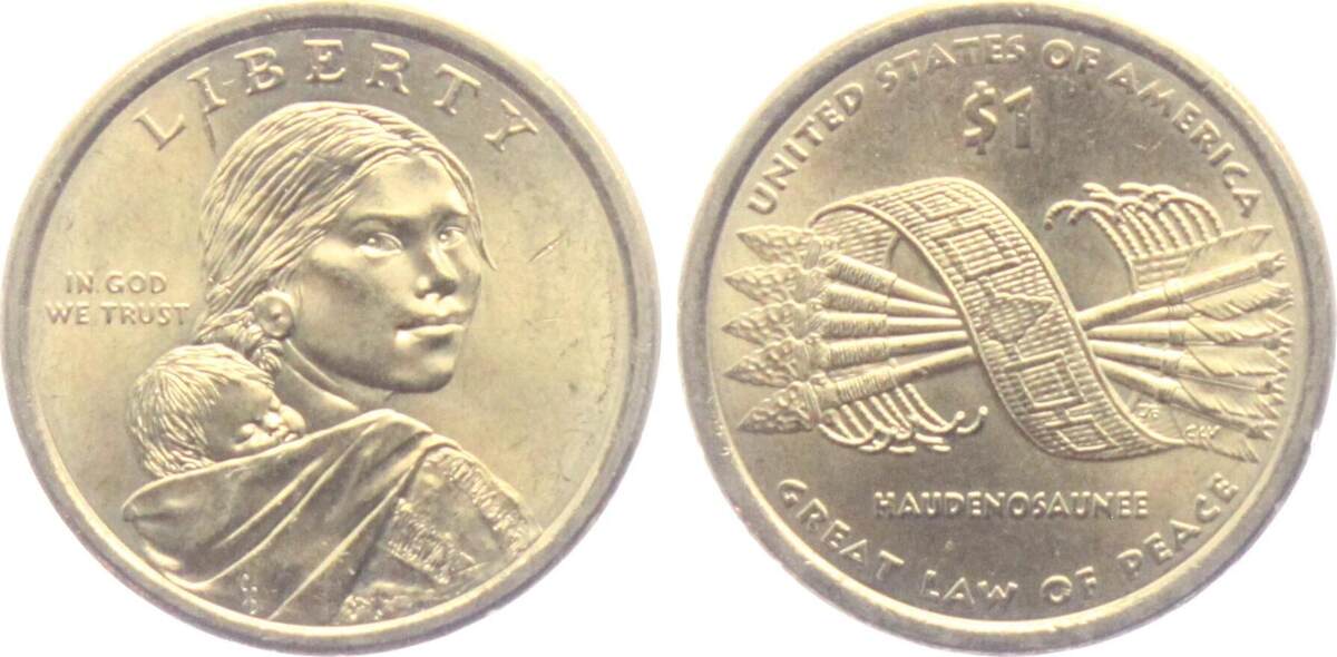 USA 1 Dollar 2010 D Sacagawea - Haudenosaunee unc | MA-Shops