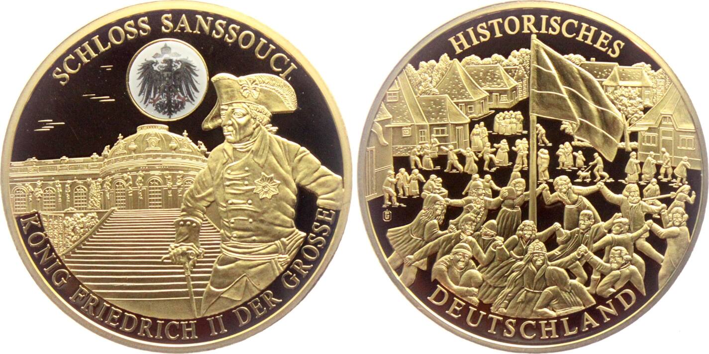 Potsdam - Preussen Medaille 2008 Gedenprägung Friedrich II. der Große ...