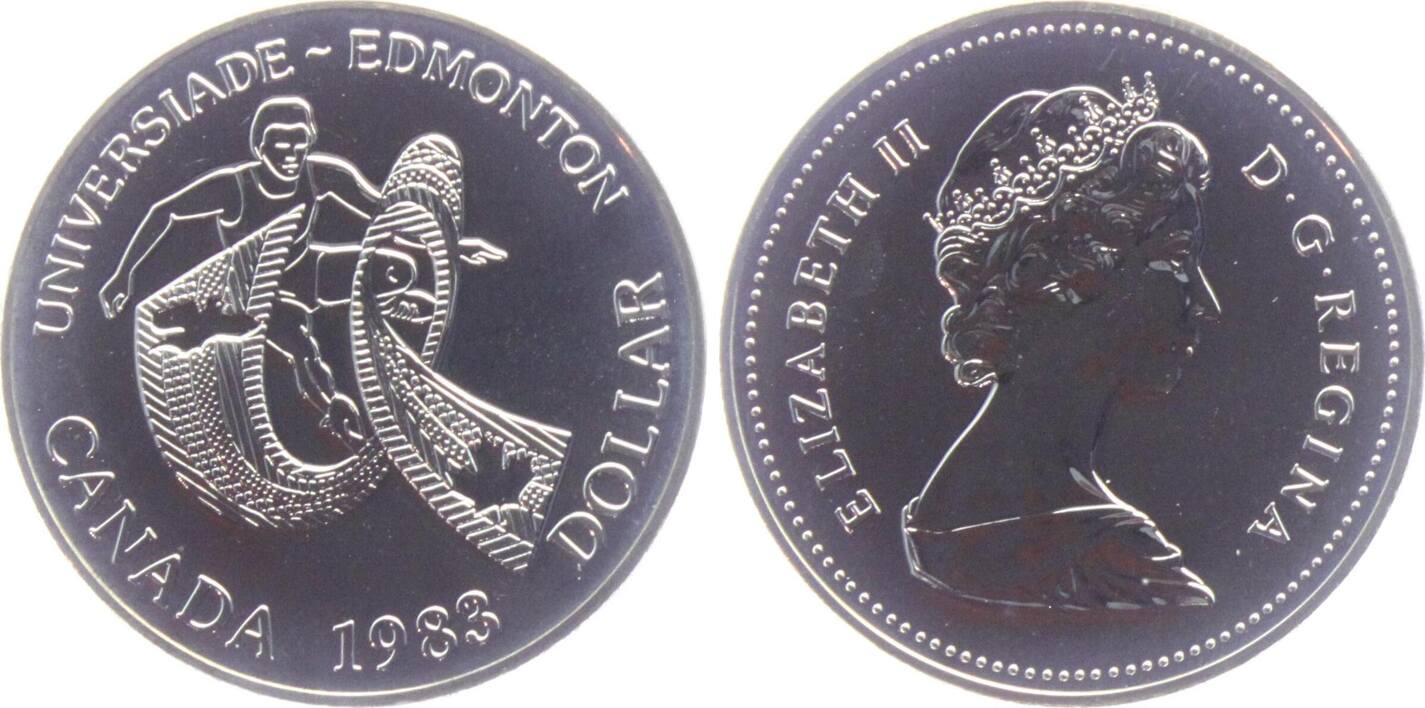 Kanada 1 Dollar 1983 Edmonton Prooflike in Kapsel | MA-Shops
