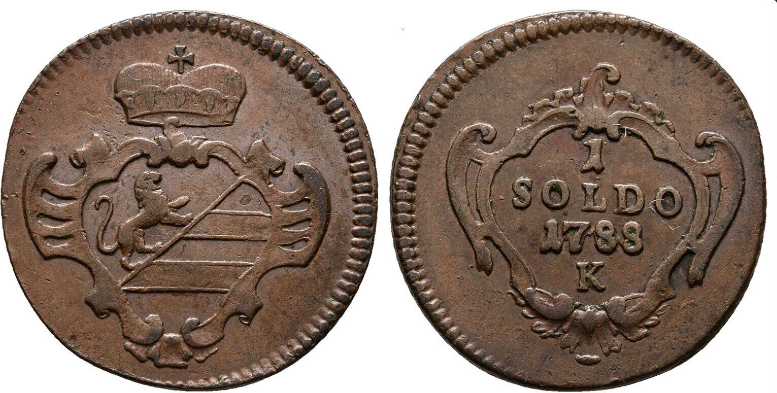 Haus Habsburg - Österreich-Ungarn 1 Soldo 1788 K Joseph II. - als ...
