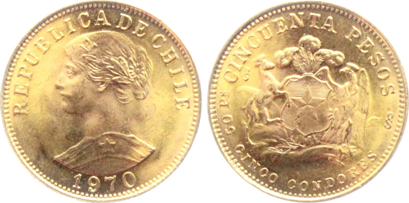 Chile 50 Pesos 1970 Libertad unc. | MA-Shops