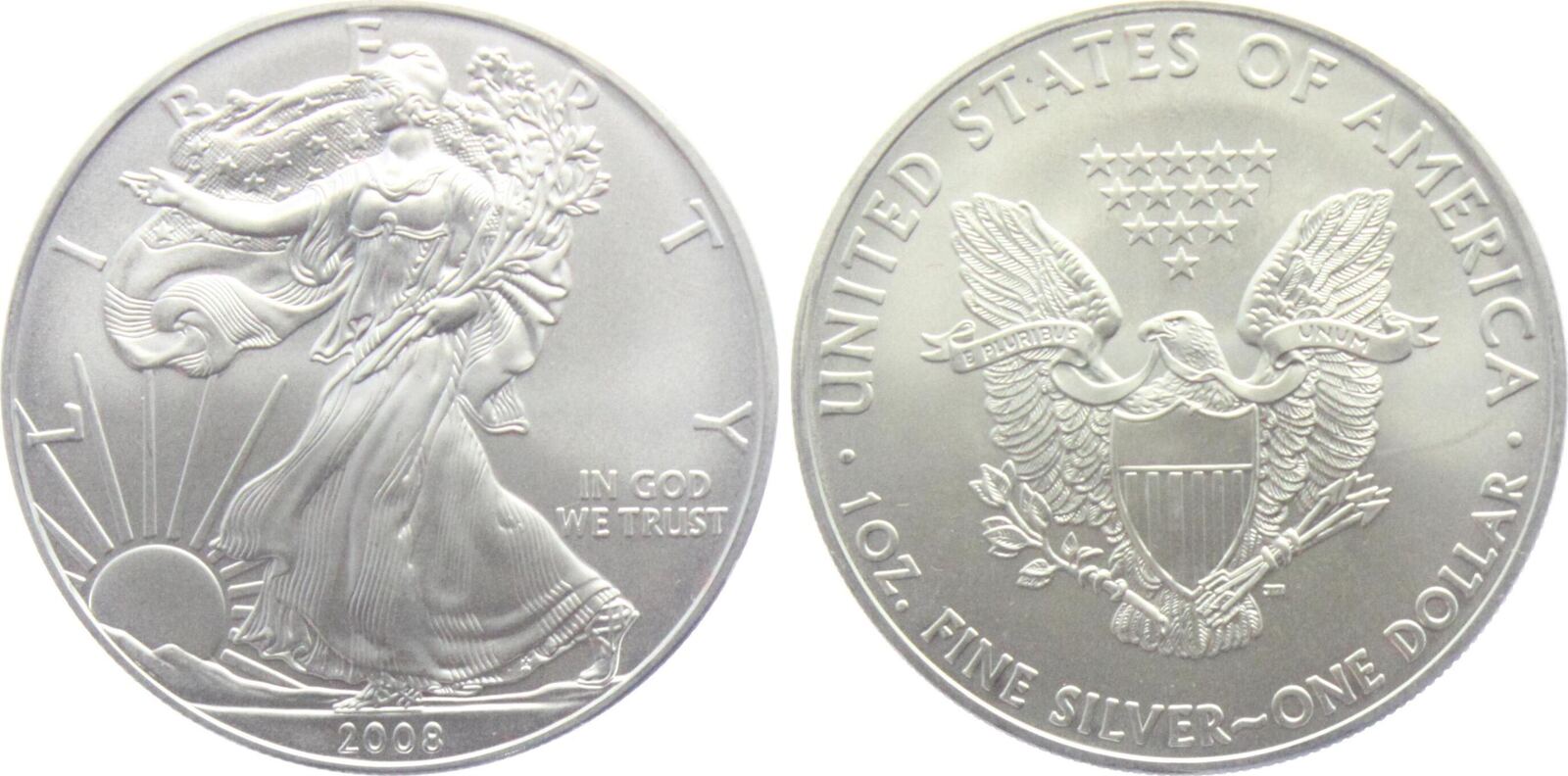USA 1 Dollar 2008 Silber Eagle - 1 Unze BU | MA-Shops