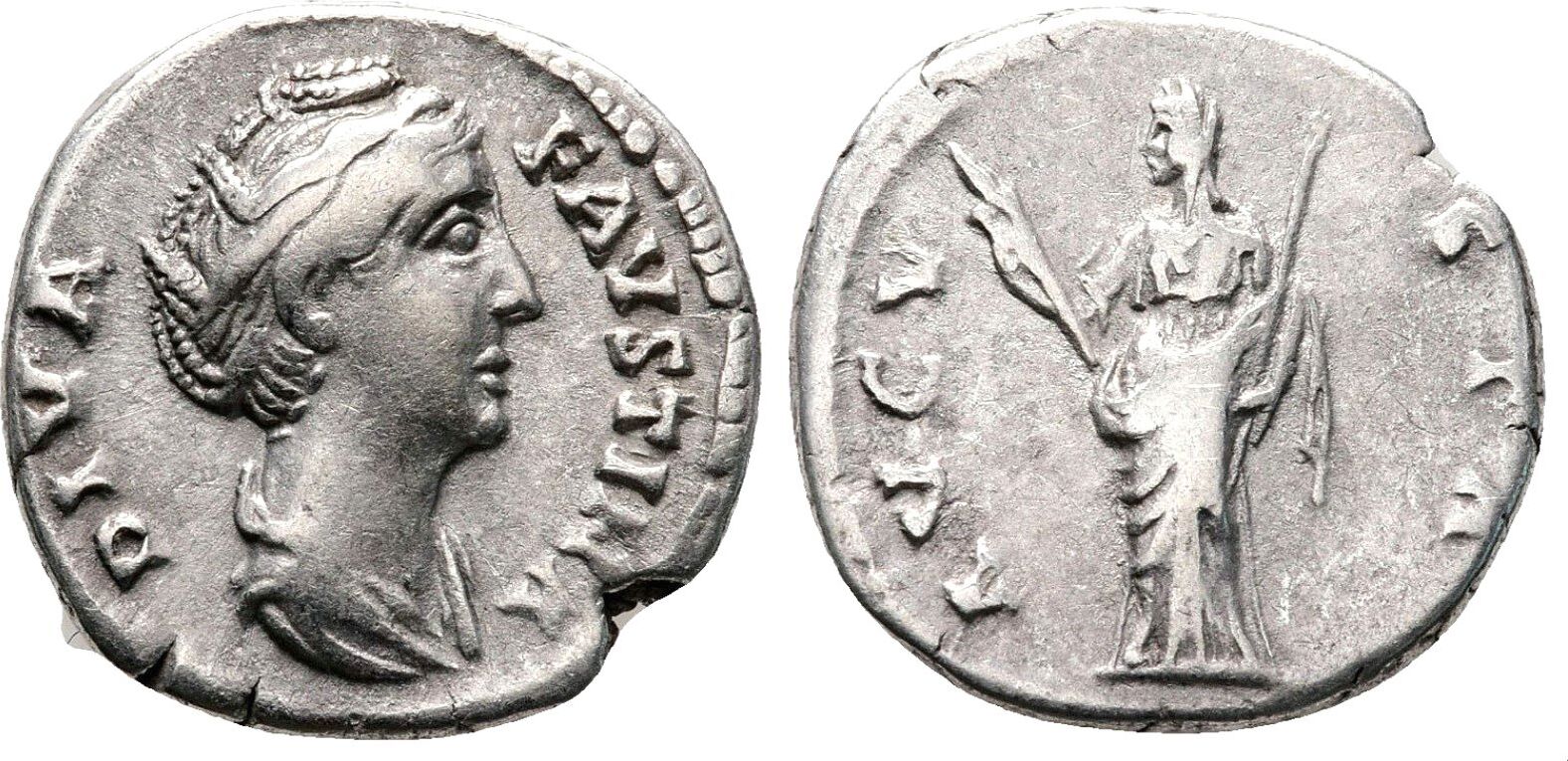 Römisches Kaiserreich Denar 140-141 - Rom Diva Faustina I (140-141) aEF | MA-Shops