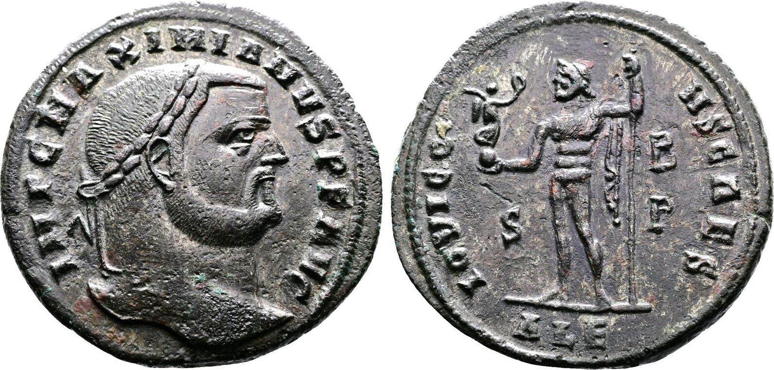 Römisches Kaiserreich Follis 305-306 - Alexandria Maximianus Herculius ...