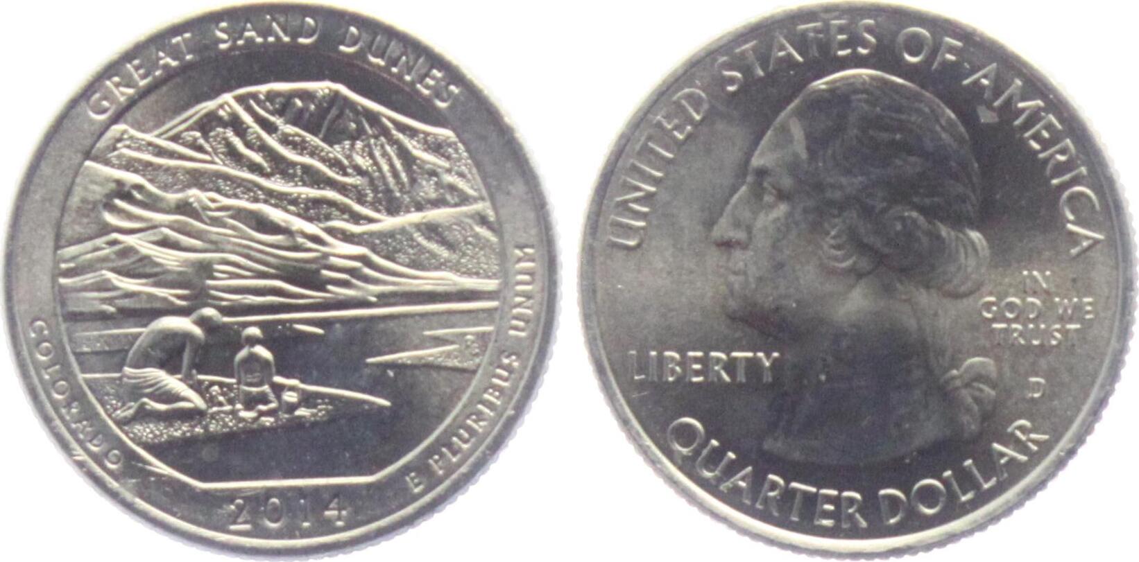 USA 1/4 Dollar - Quarter 2014 D National Parks Quarter - Colorado ...