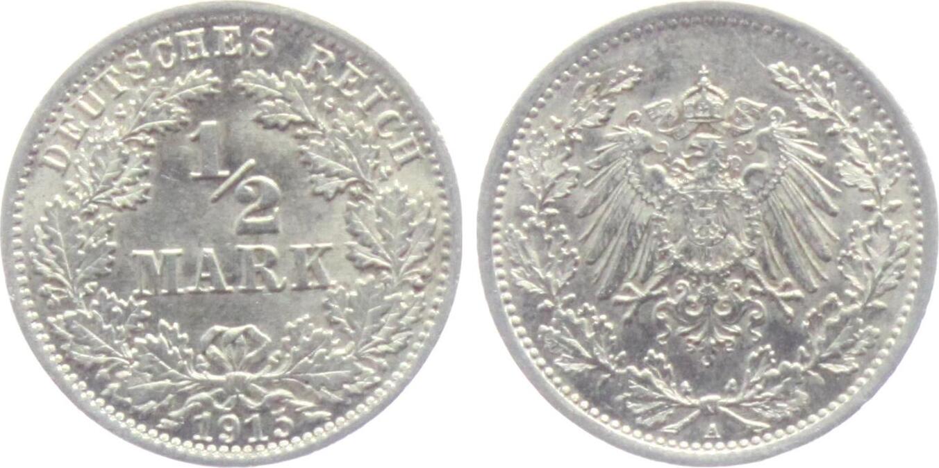 Kaiserreich 1915 A 1/2 Mark UNC- | MA-Shops