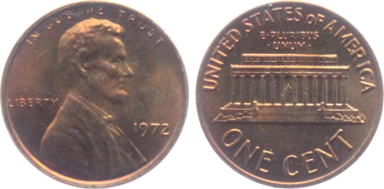 USA 1972 1 Cent - Lincoln Memorial unc | MA-Shops