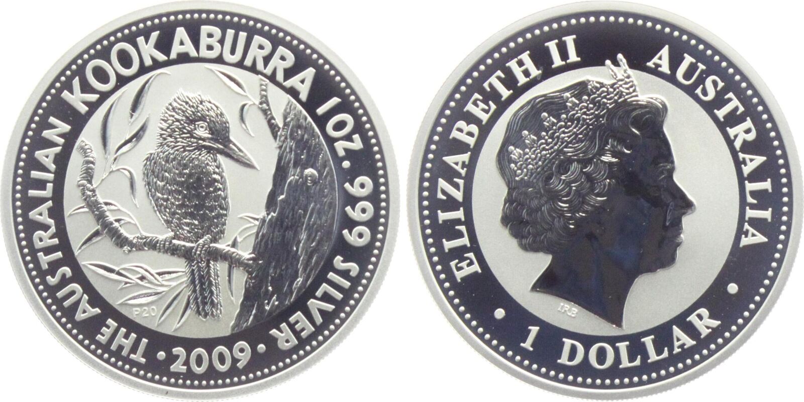 Australien 1 Dollar 2009 (Motiv 1991) Kookaburra - 1 Unze - Vogel auf ...