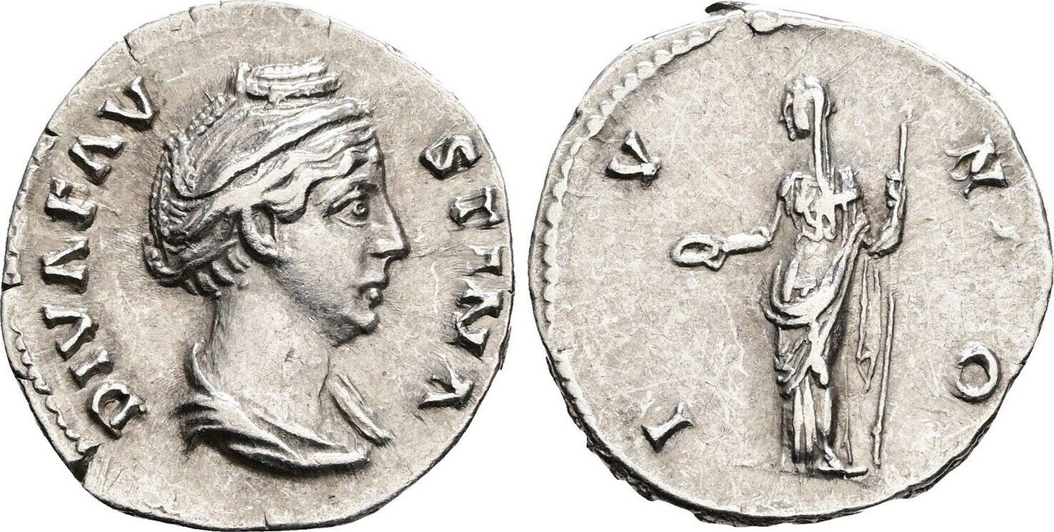 141 - Rom Denar Fausta Major Gattin des Antoninus Pius EF | MA-Shops