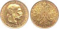 Österreich/ Ungarn 10 Fr./ 4 Frt. 1884 KB Kaiser Franz Joseph I. (1848-1916) mit Lorbeerkranz ...