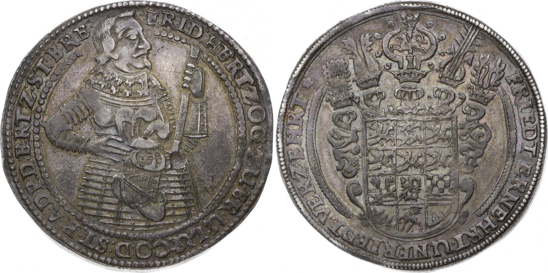 Braunschweig-Lüneburg-Celle Taler o. J. 1643 Friedrich von Celle 1636-1648. Hübsche Patina. Kl ...