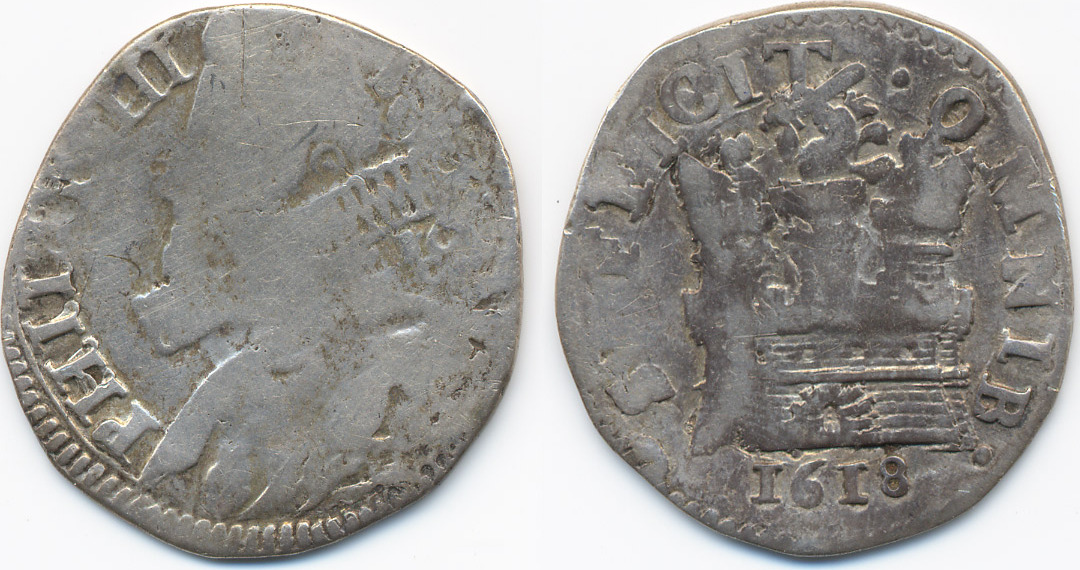 Italien/Neapel-Sizilien – Italy/Naples-Sicily 15 Grani 1618 Philipp III ...