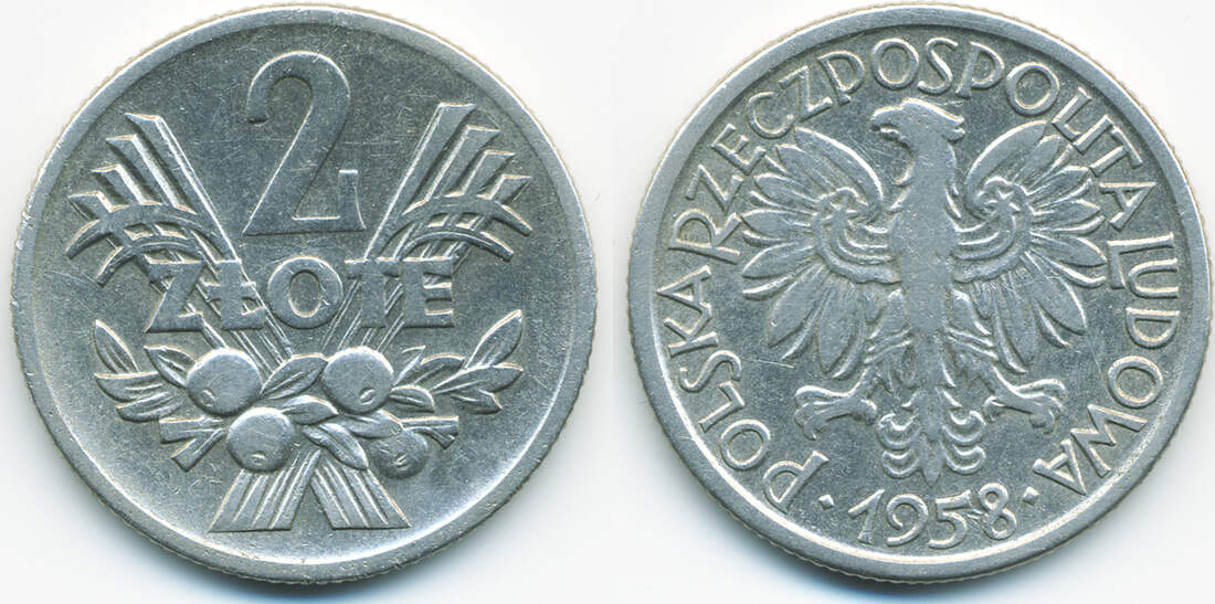 Polen - Poland 2 Zlote 1958 Volksrepublik 1949-1990 VF- | MA-Shops