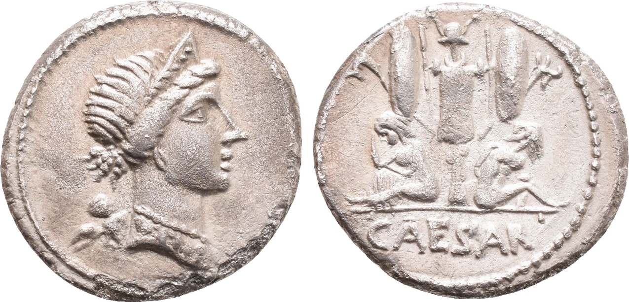 C. Julius Caesar (+ 44 v. Chr.) Denar Ende 46-Anfang 45 v. Chr ...
