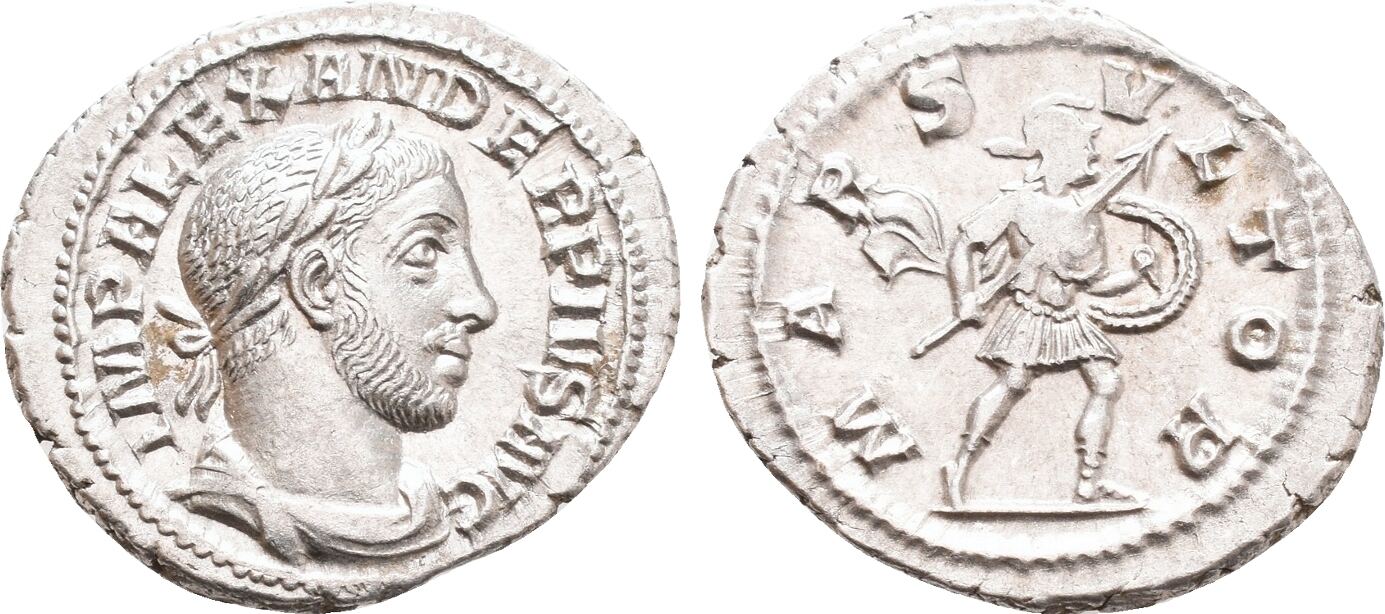 Severus Alexander (222-235) Denar 231-235 n. Chr. Roma, Mars Ultor mit ...