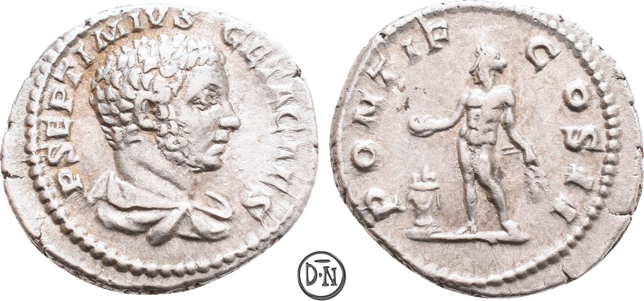 Geta Caesar (198-209) Denar 209 n. Chr. Roma, Büste / Bonus Eventus ...