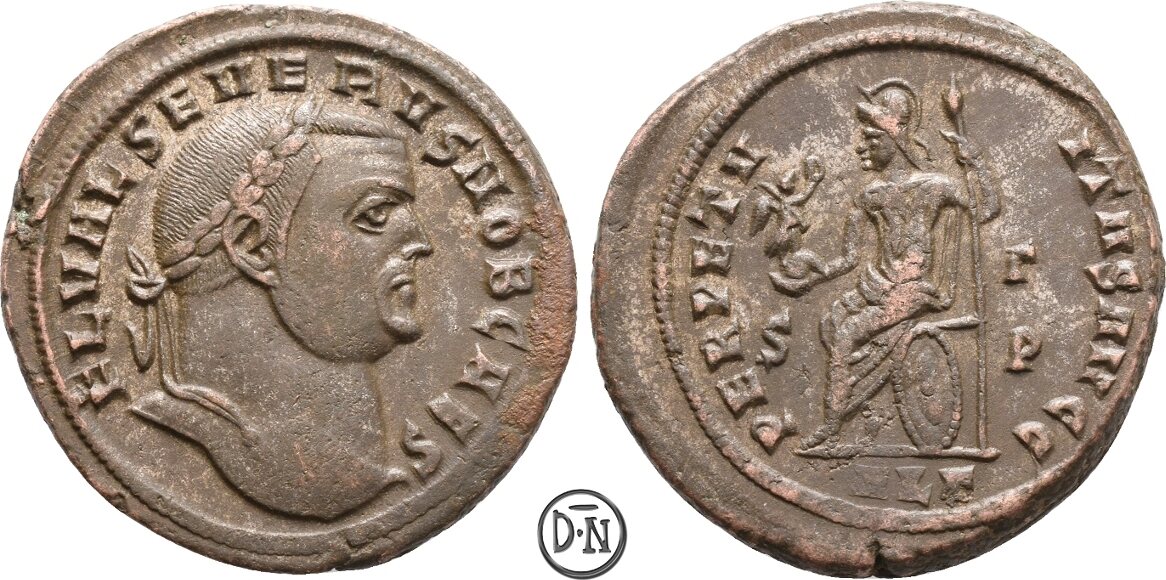 Severus II Caesar (305-306) Follis 305-306 n. Chr. Alexandria, Kopf ...