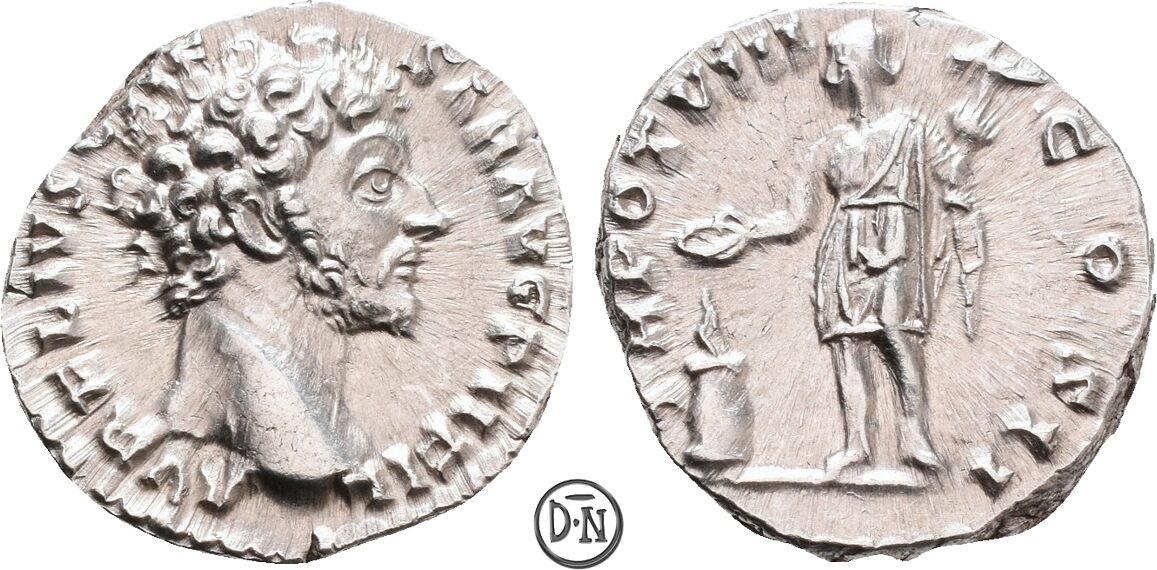 Marcus Aurelius Caesar (139-161) Denar 153-154 n. Chr. Roma, Kopf ...