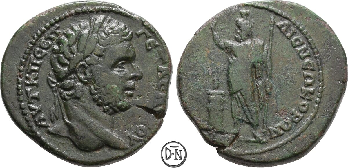 Geta (209-211) Lokalbronze 209-211 n. Chr. Nikomedia (Bithynia), Kopf ...