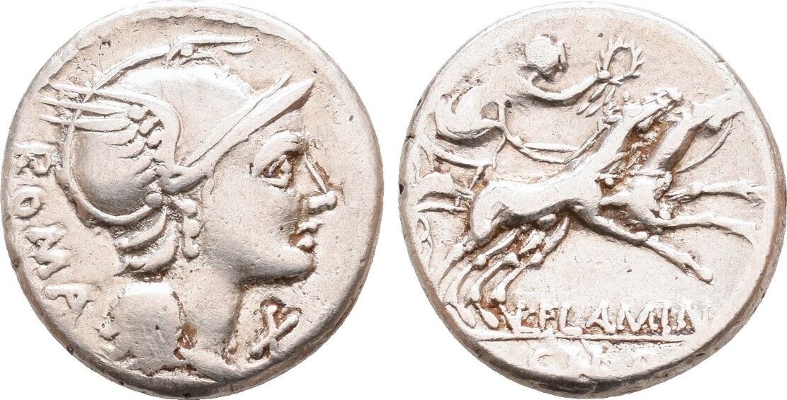 L. Flaminius Chilo Denarius 109/108 v. Chr. Roma VF | MA-Shops