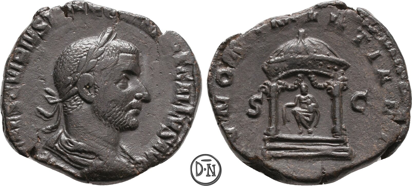 Trebonianus Gallus (251-253) Sesterz 251-253 n. Chr. Roma, Büste ...