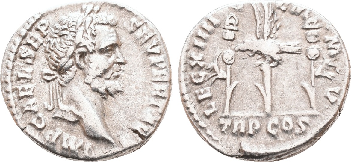 Septimius Severus Denar 193-194 n. Chr. Roma, auf die Legio XIIII ...