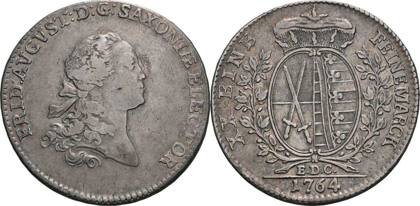 Sachsen 2 3 Taler 1 2 Konv Taler EDC Dresden 1764 Friedrich August sachsen-2-3-taler-1-2-konv-taler-edc-dresden-1764-friedrich-august