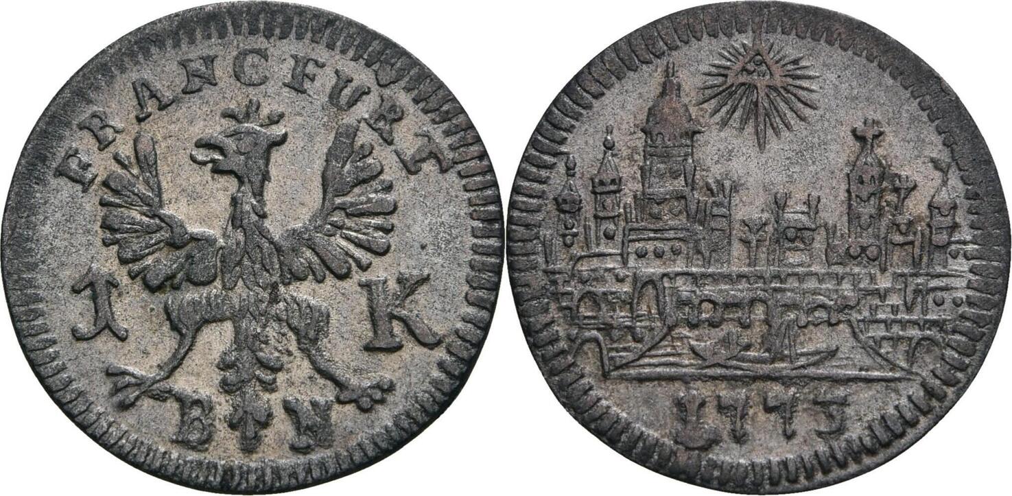 Frankfurt Kreuzer 1773 Stadt EF leichte Tönung | MA-Shops