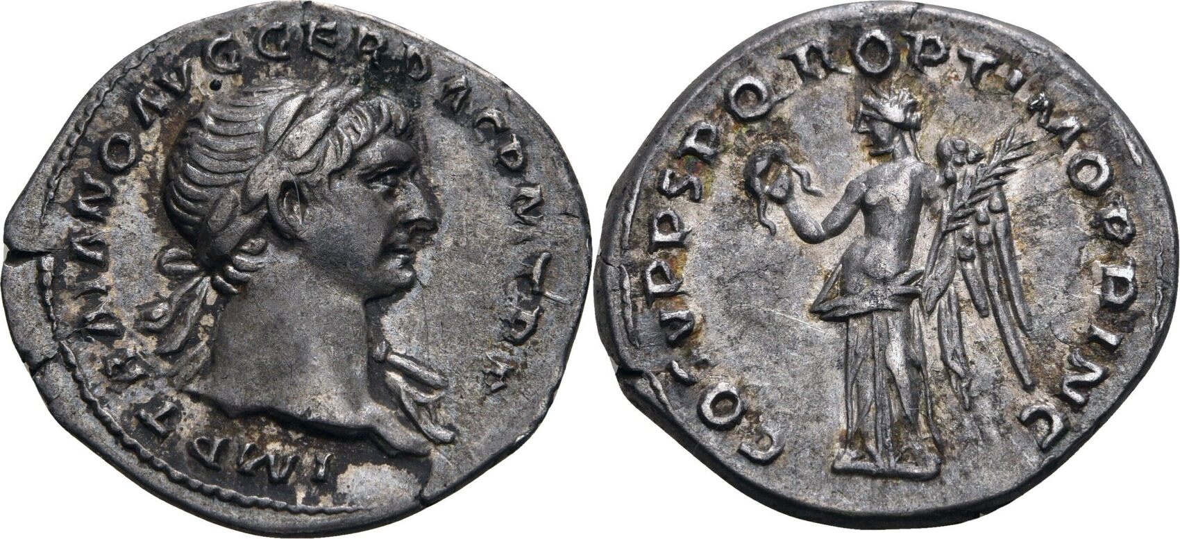 Rom Denar, Rom 107 Traianus, 98-117 VF Ex Lager M&M | MA-Shops