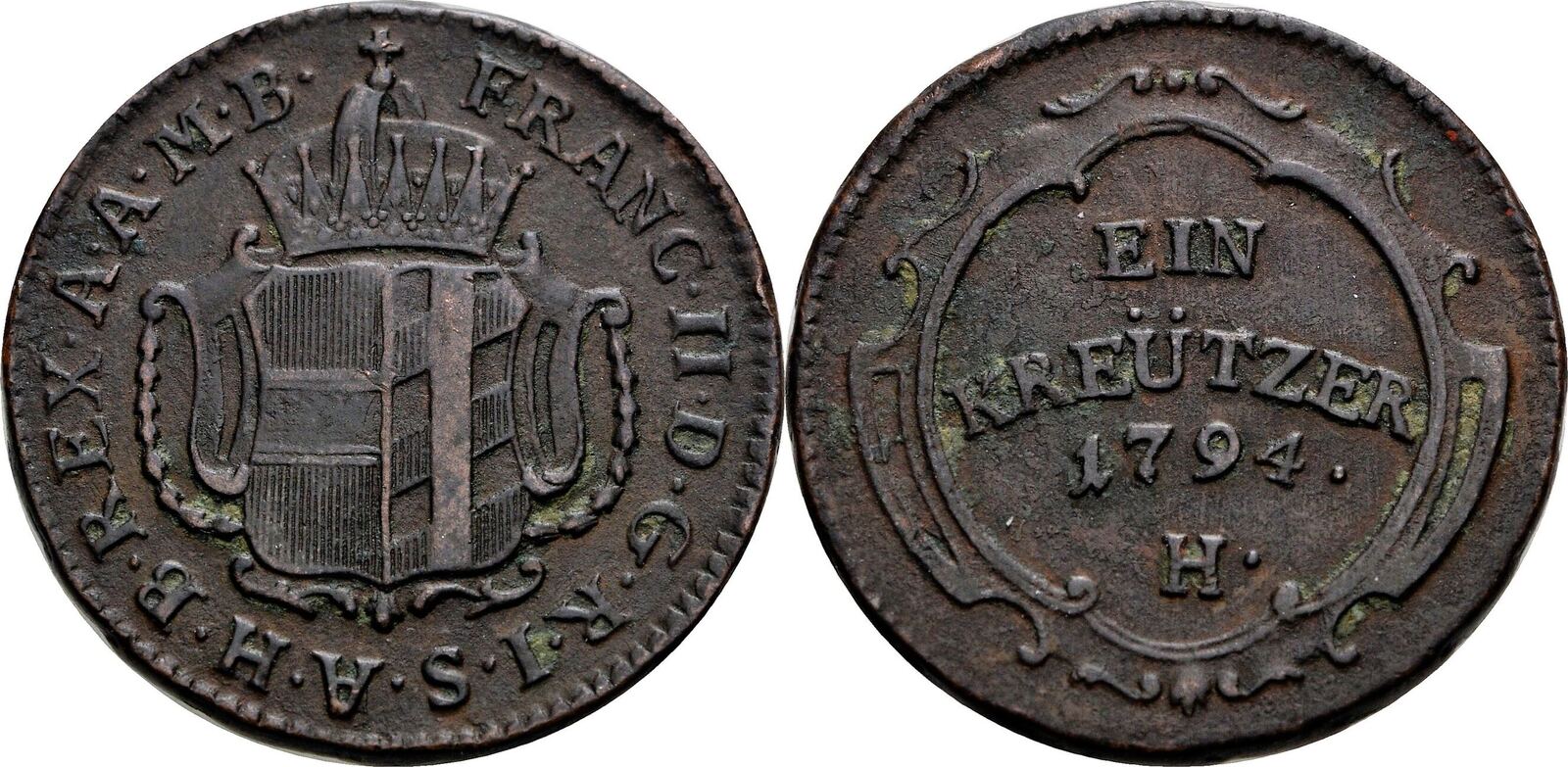 Habsburg, Markgrafschaft Burgau Kreuzer H, Günzburg 1794 Franz II., 1792-1804 VF | MA-Shops